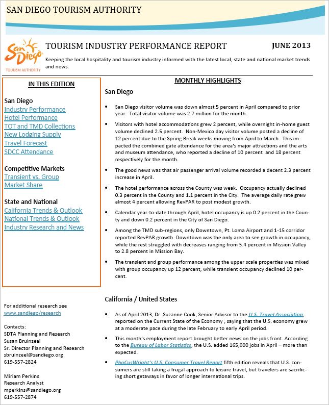 Tourism Industry Performance - SDTA Connect Blog